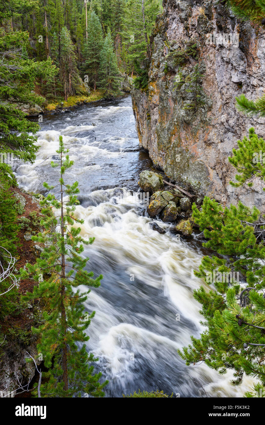 Firehole Canyon, Firehole River, Yellowstone National Park, Wyoming ...