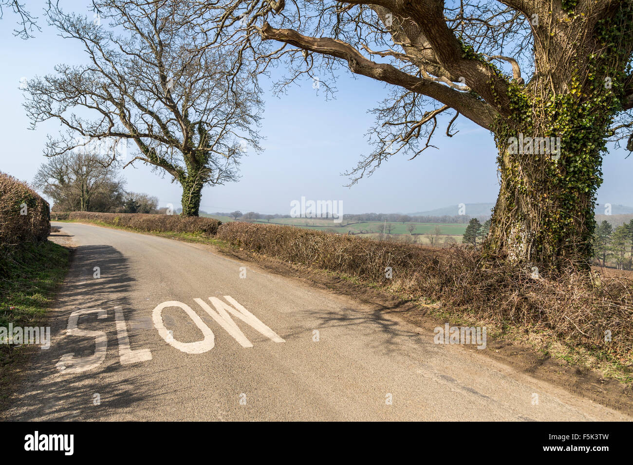 Blind bend road hi-res stock photography and images - Alamy