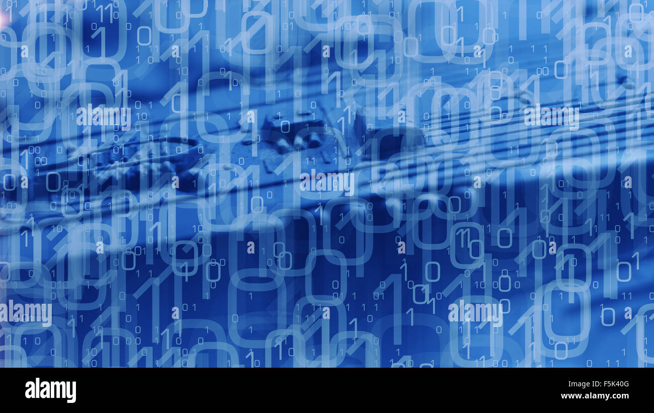 Hacker attack cybercrime binary background Stock Photo - Alamy