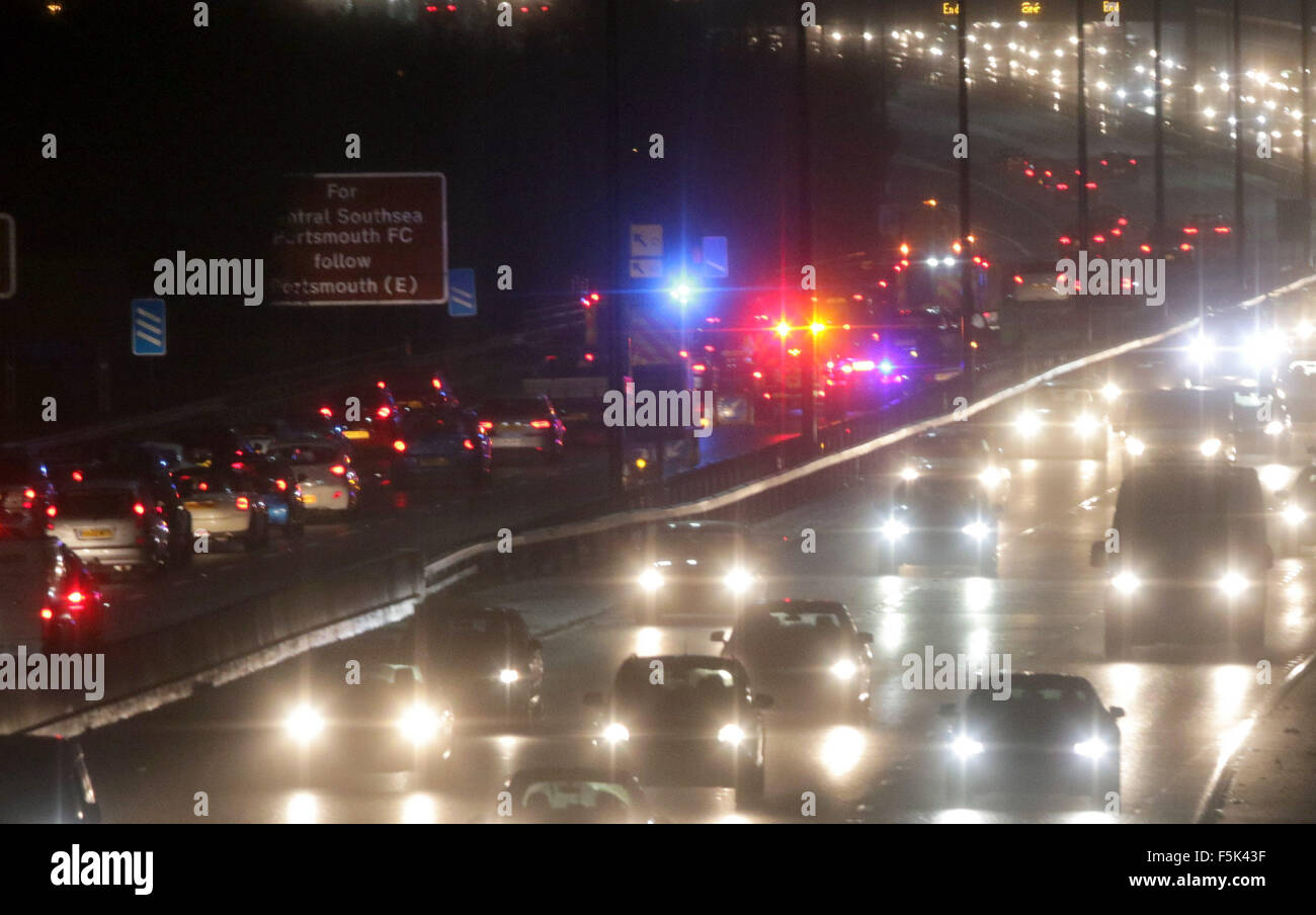 Paulsgrove, Hampshire, UK. 5th November, 2015. Pictured the Scene of an ...