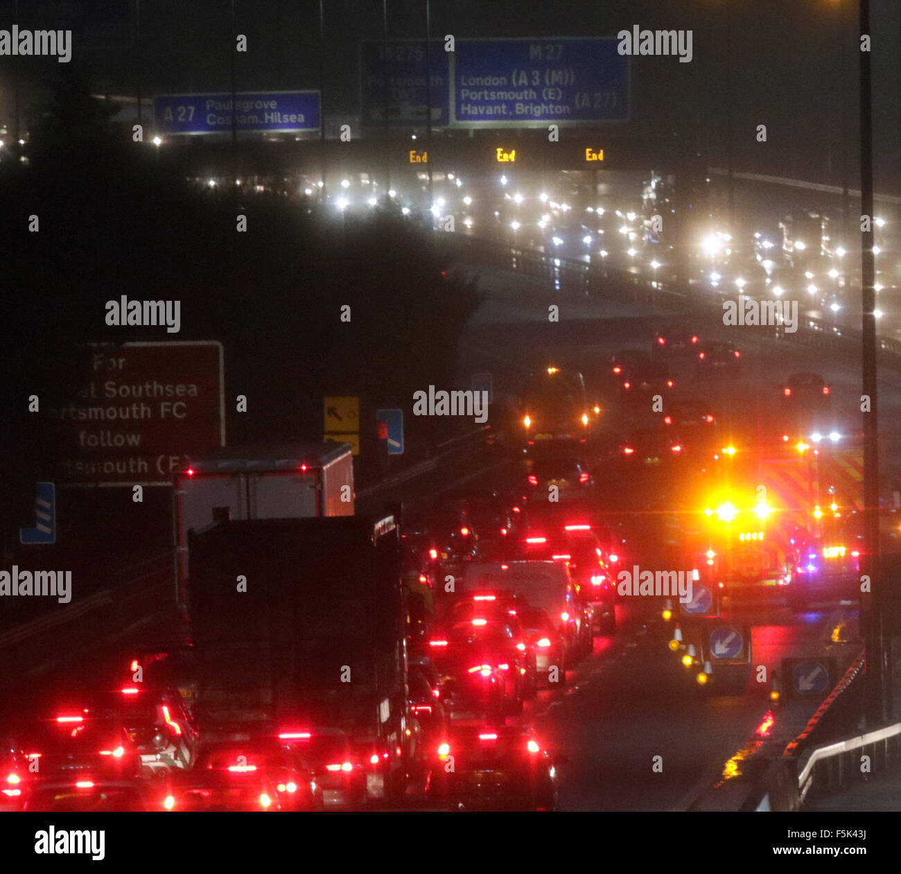Paulsgrove, Hampshire, UK. 5th November, 2015. Pictured the Scene of an ...
