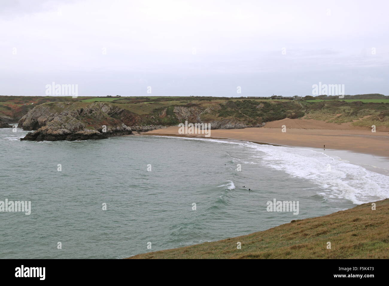 Broad Haven South beach, Bosherston, Pembrokeshire, Dyfed, Wales Stock ...