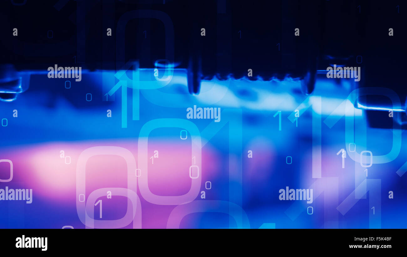 New technology hacker attack binary code abstract background Stock ...