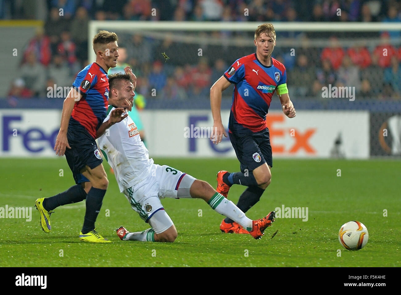Pilsen, Czech Republic. 05th Nov, 2015. From left: Patrik Hrosovsky of ...