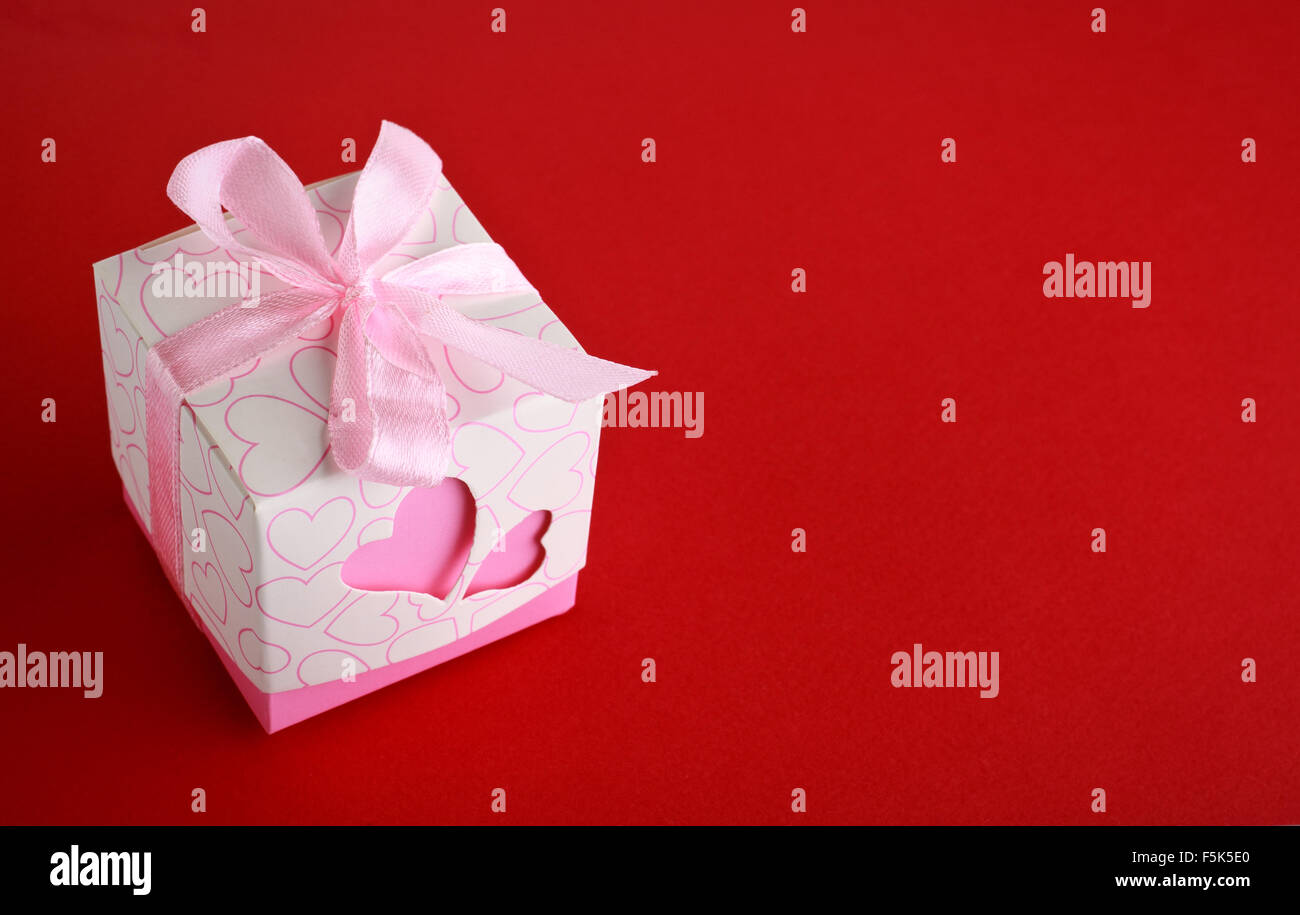 Gift box with hearts Stock Photo - Alamy