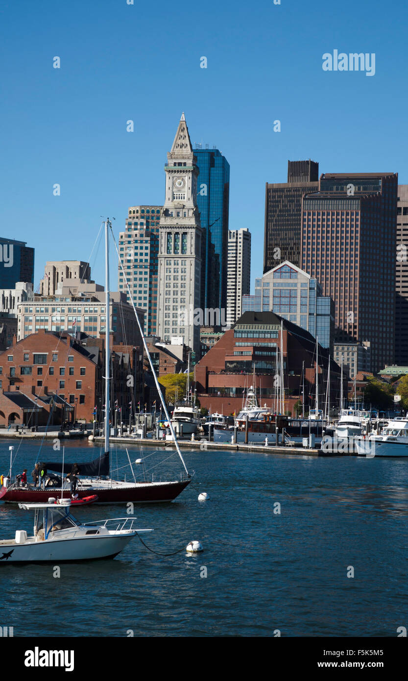 High Rise office buildings and The Custom House The Waterfront Boston ...