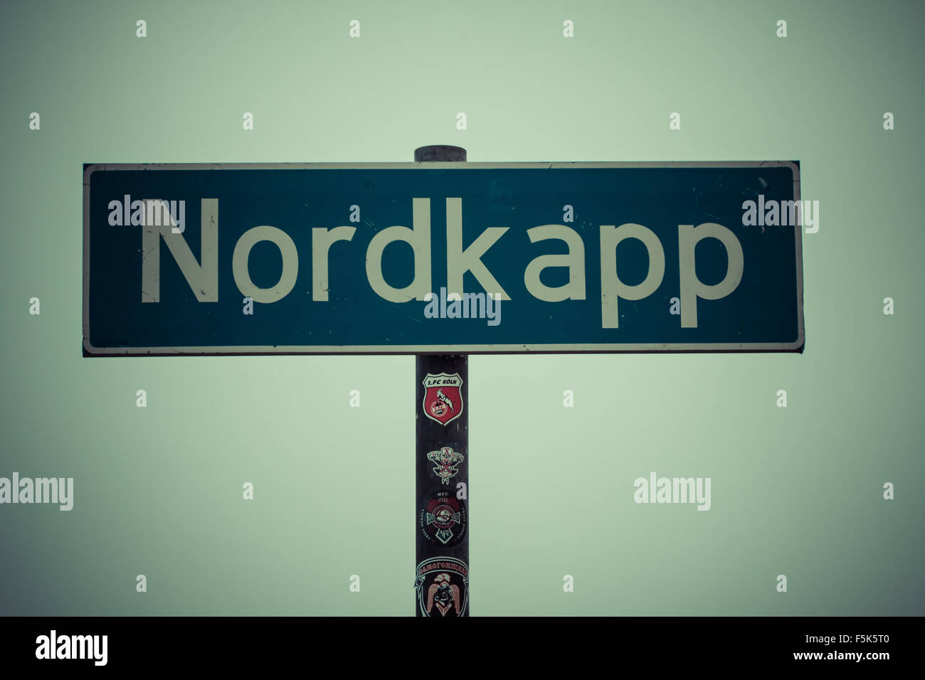 North cape sign, nordkapp, norway Stock Photo - Alamy