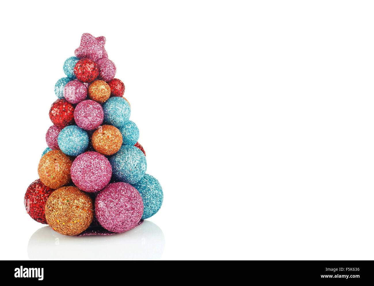 Christmas background with colorful tree Stock Photo - Alamy