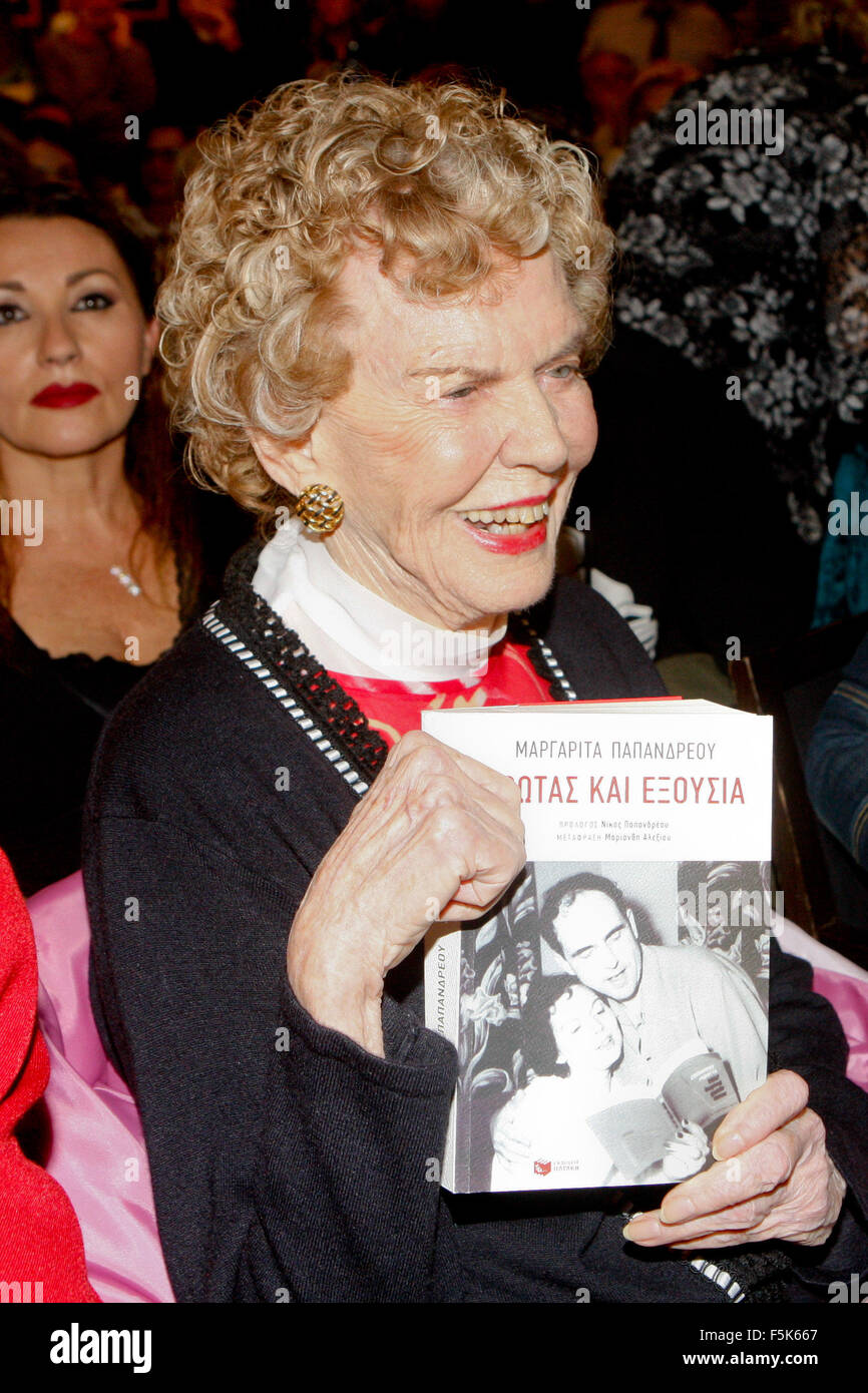 Athens, GREECE. 5th Nov, 2015. Former first lady, wife of Andreas ...