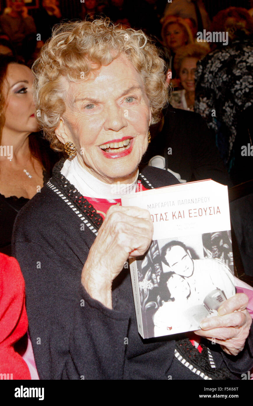 Athens, GREECE. 5th Nov, 2015. Former first lady, wife of Andreas ...