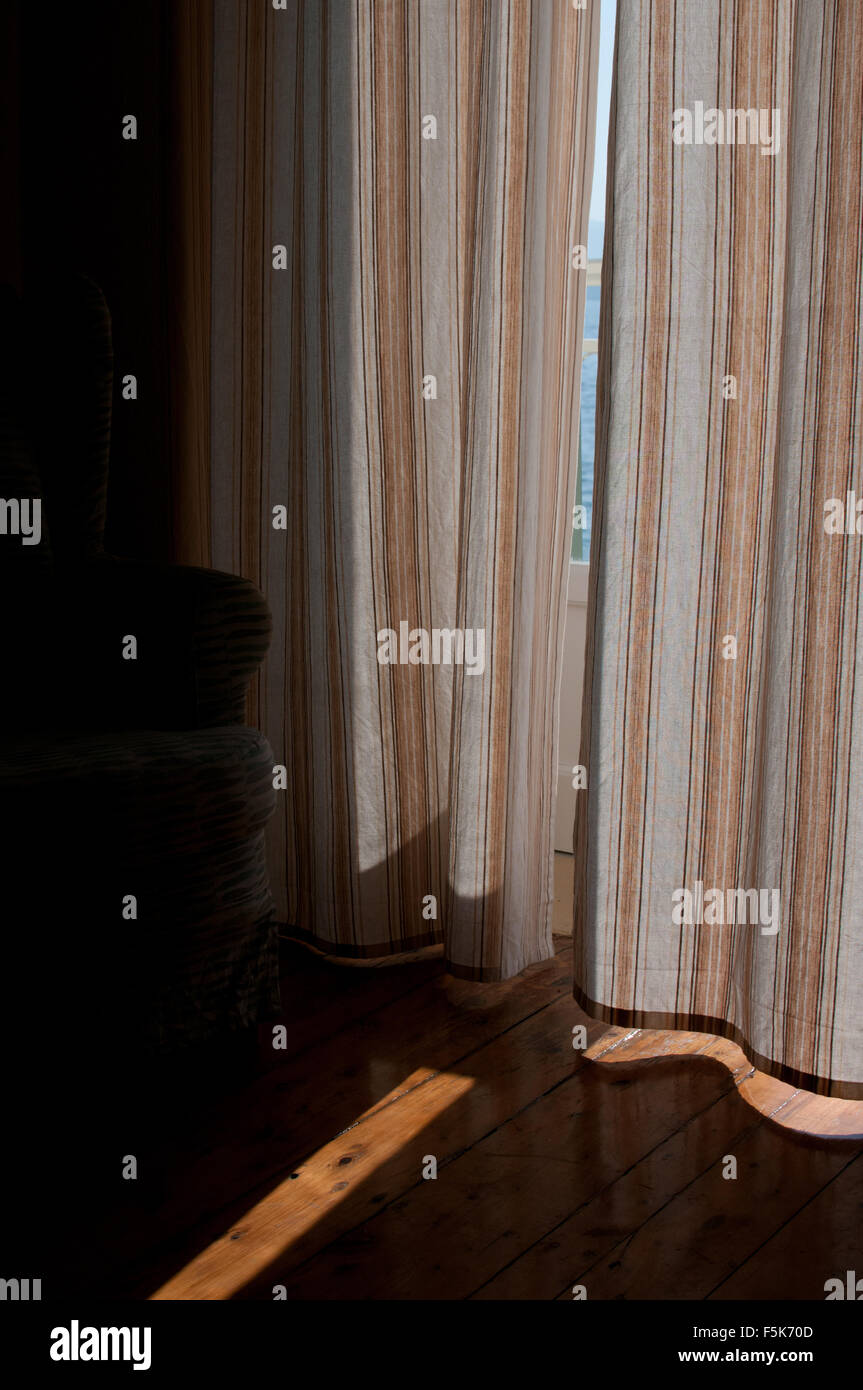 closed curtains in sunlight Stock Photo - Alamy