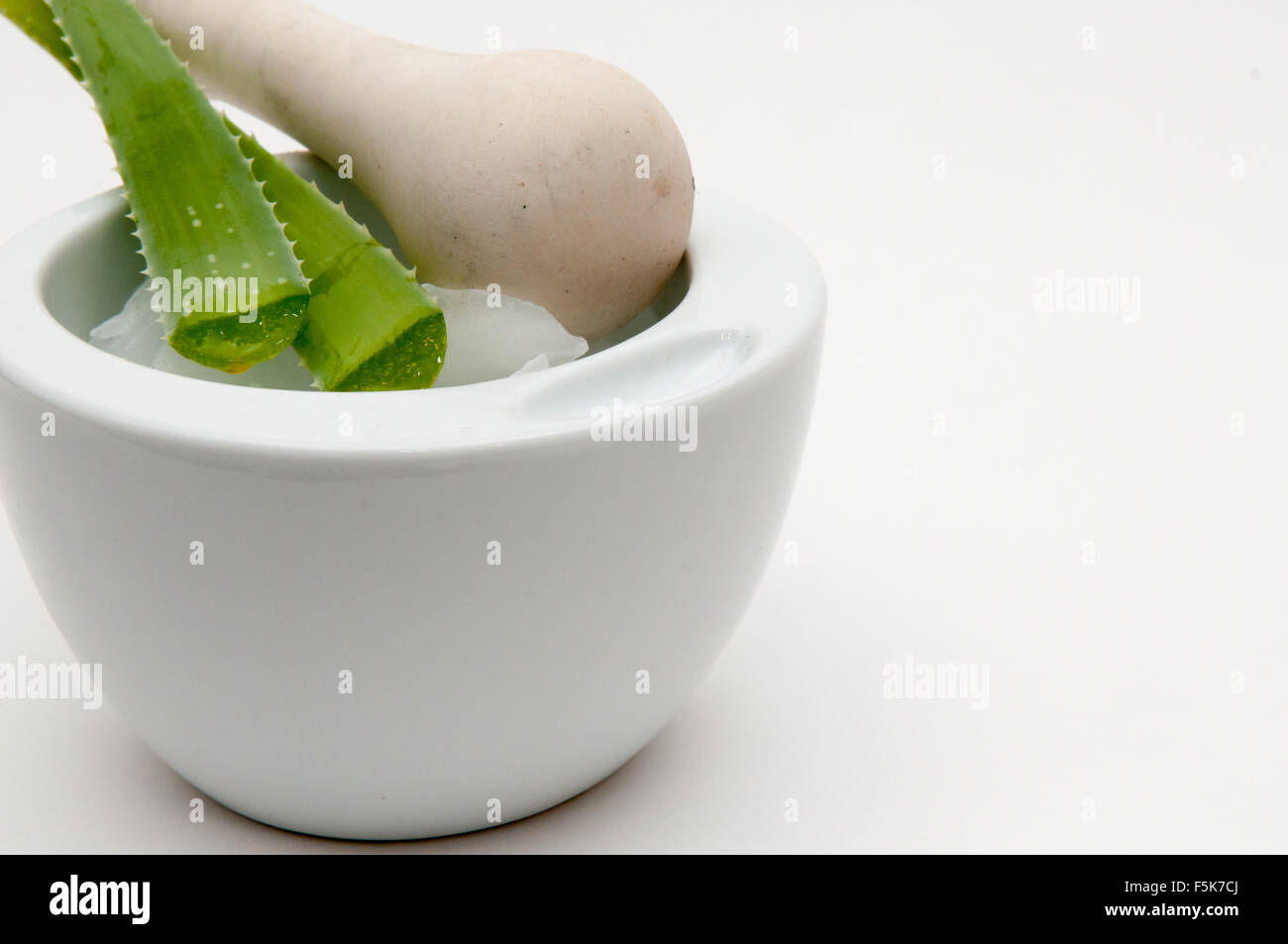 Aloe vera plant and leaves being prepared for use Stock Photo - Alamy
