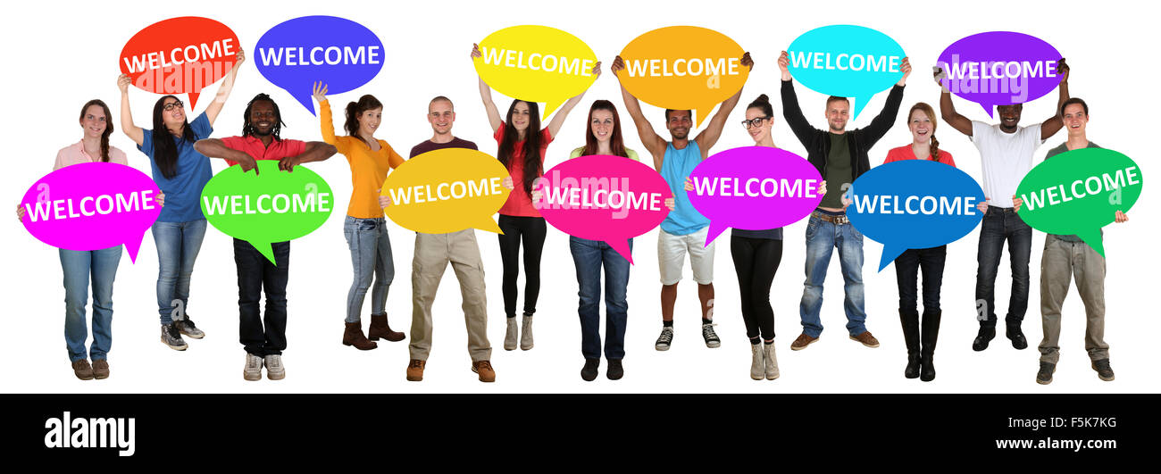 Welcome Group High Resolution Stock Photography and Images - Alamy