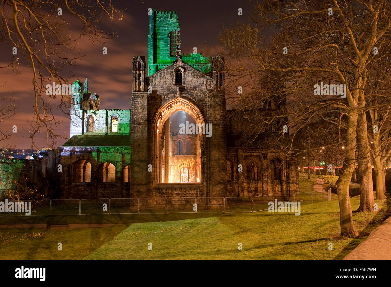 Eerie, spooky and ghostly, historic Kirkstall Abbey ruins (Leeds ...
