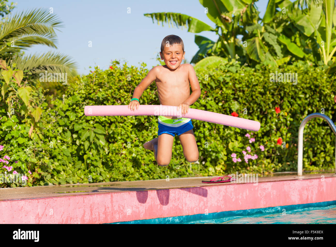 Boy with inflatable hi-res stock photography and images - Alamy