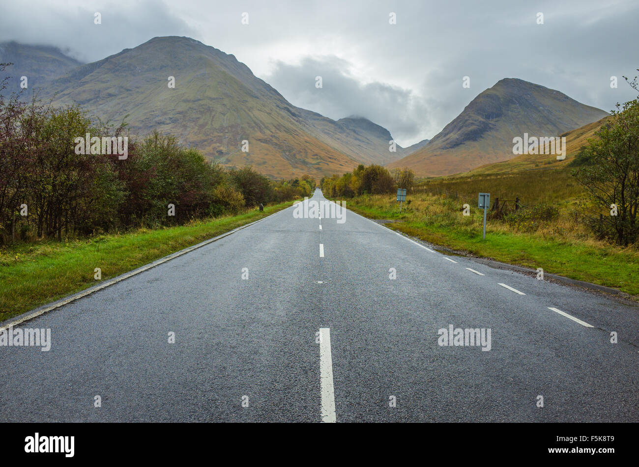 The western end of the pass of Glencoe, scottish highlands Stock Photo ...