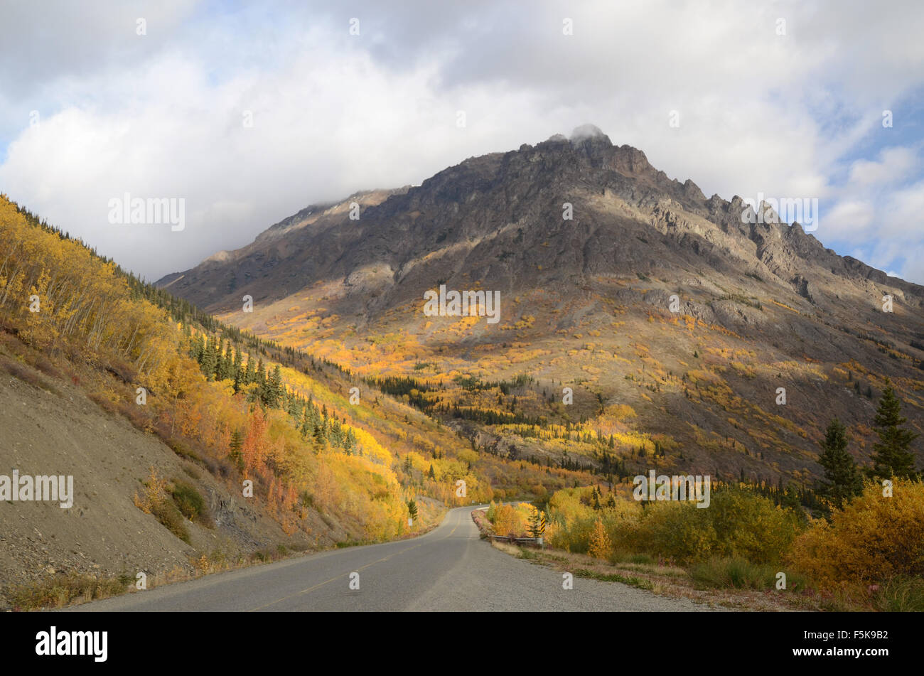 Mountains in the Yukon in the fall Stock Photo - Alamy