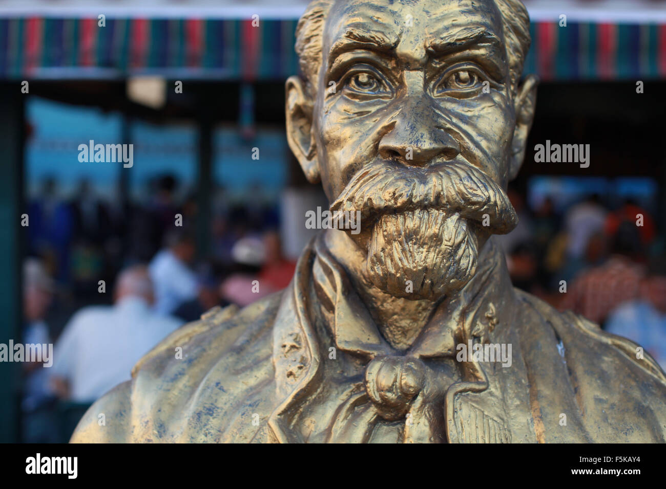 Miami, Florida, USA. 24th Jan, 2012. Gold statue of Generalisimo Maximo ...