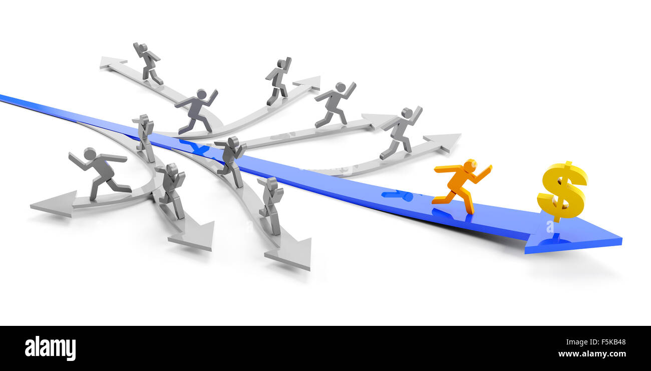 Direct path to making profit Stock Photo - Alamy