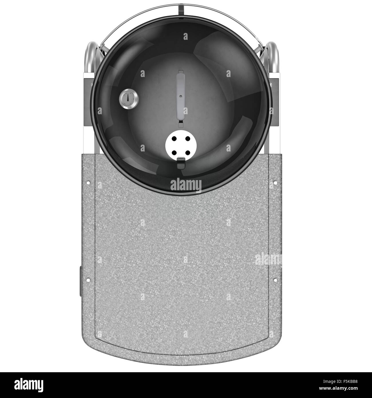 The charcoal grill with a desk for cooking, top view Stock Photo - Alamy