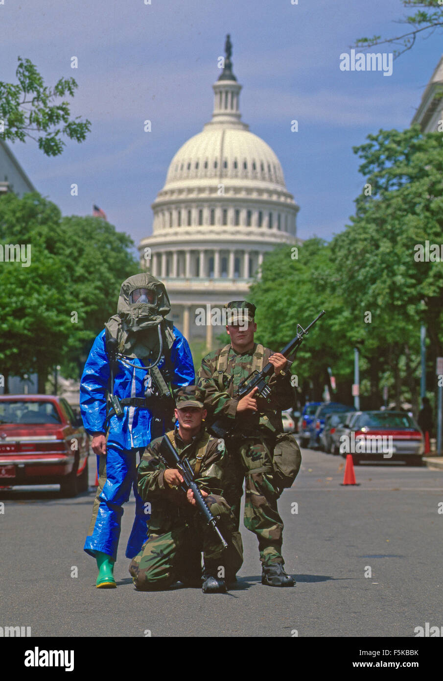 Washington DC. April 30-1997 Members of the US Marine Corps Chemical ...