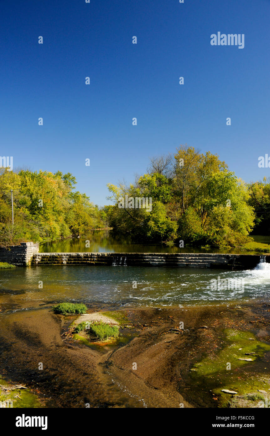 Dam on the Big Blue River, Edinburgh, Indiana Stock Photo - Alamy