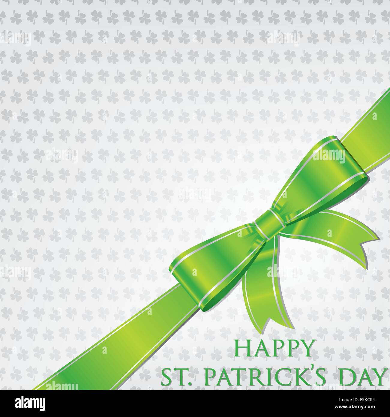 Happy St. Patrick's Day ribbon card in vector format Stock Vector Image ...