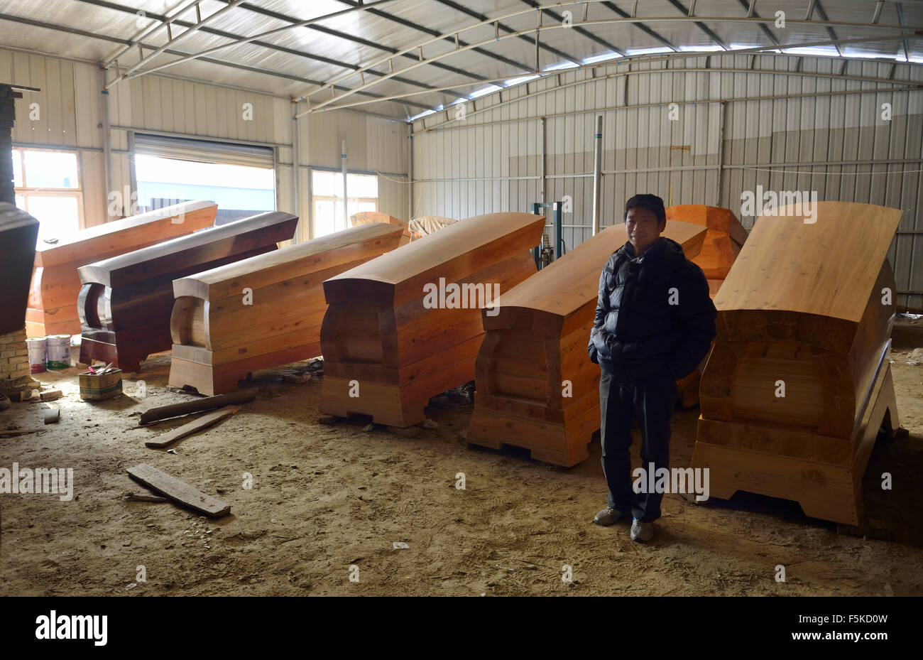 Coffin maker. China. 2014 Stock Photo - Alamy
