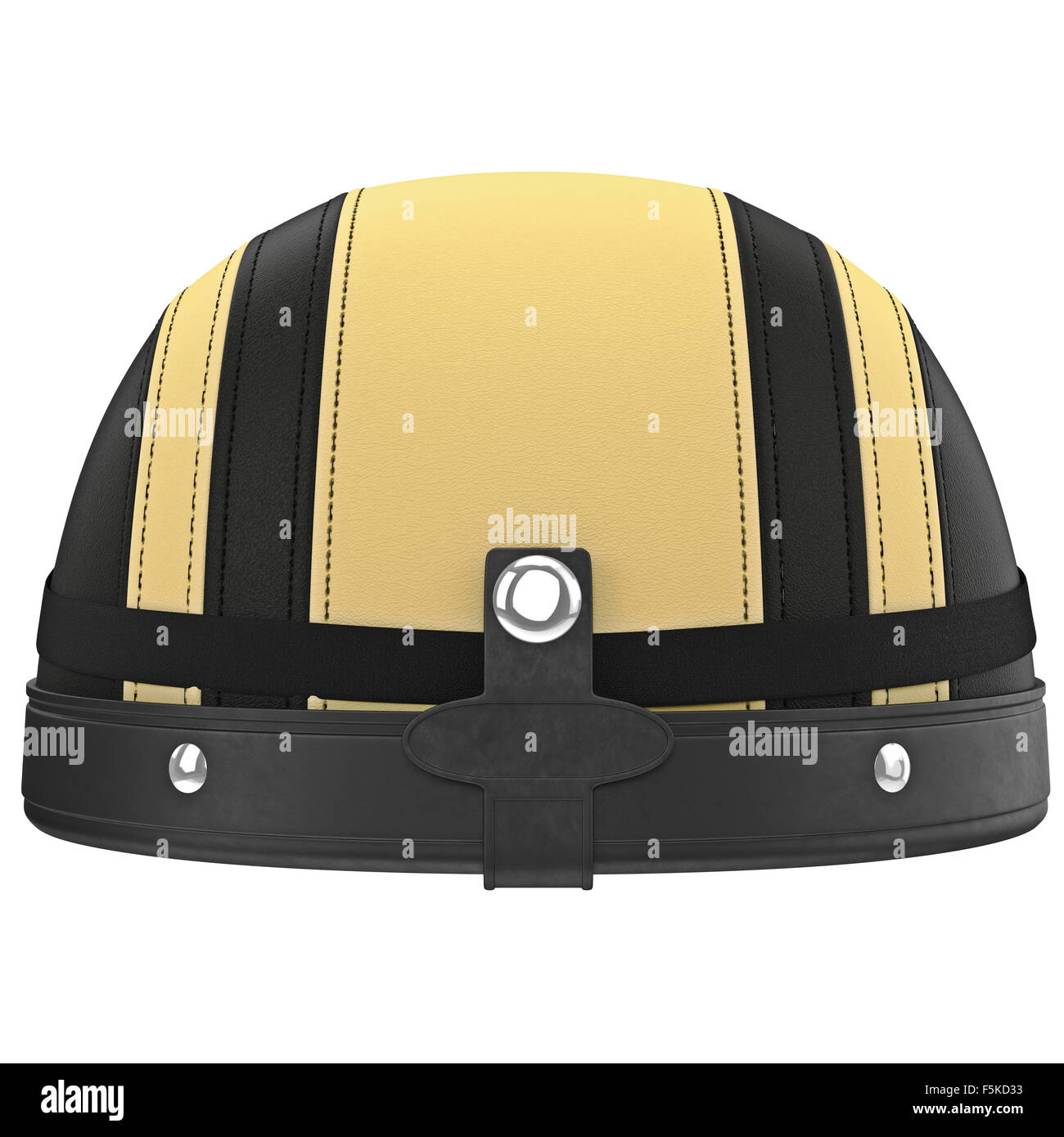 Sport motorcycle helmet with chrome studs, back view Stock Photo - Alamy