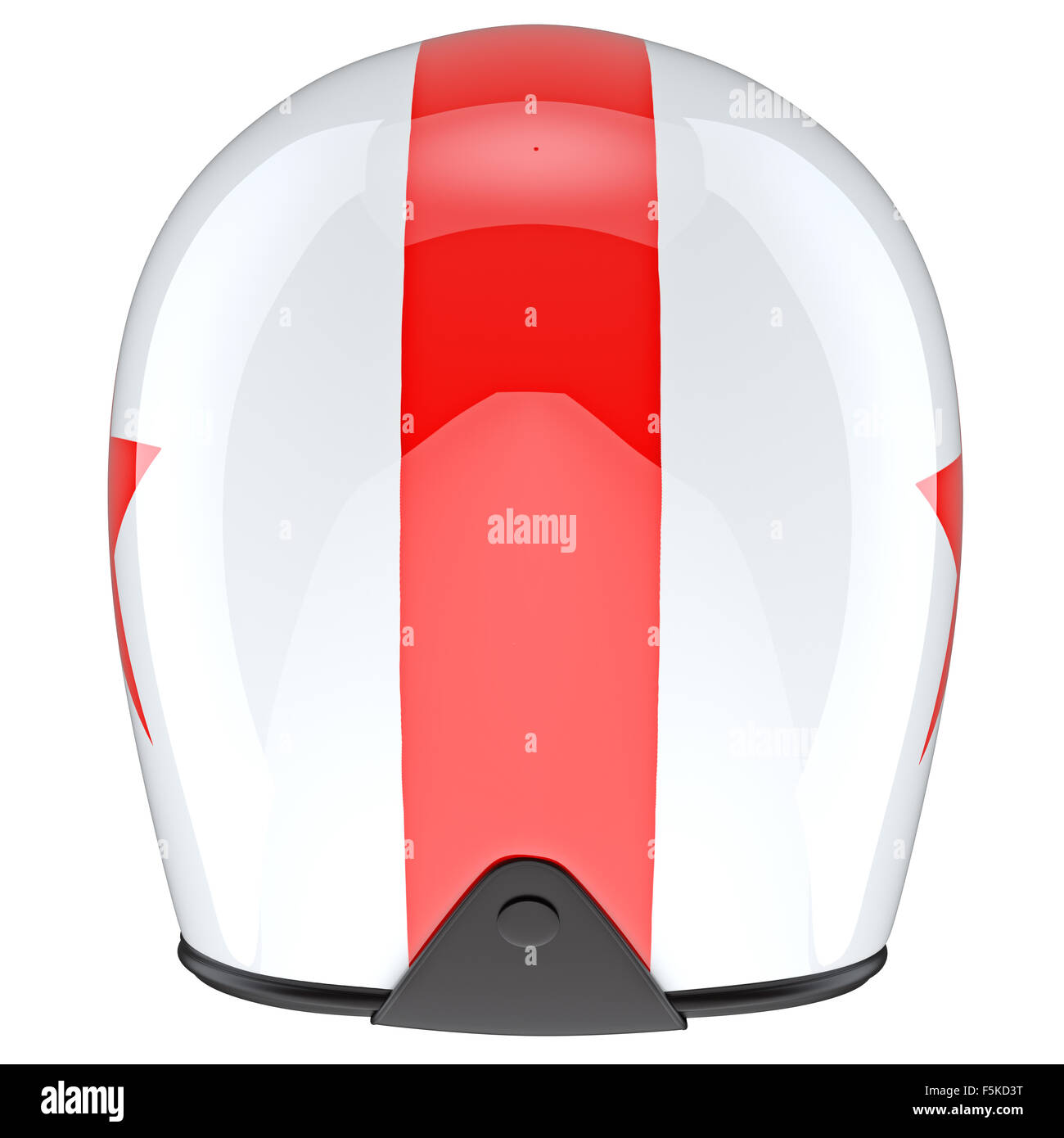White helmet with red stripe and rubber surround, back view Stock Photo ...