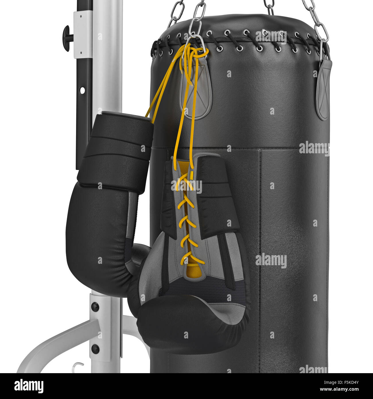 Boxing pear complete with gloves, zoomed view Stock Photo - Alamy