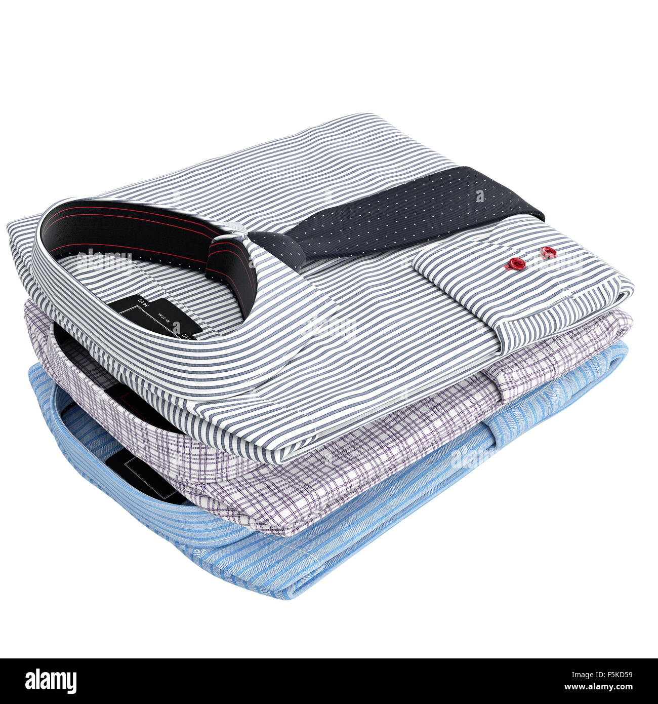 Set classic men's striped shirt with ties Stock Photo - Alamy