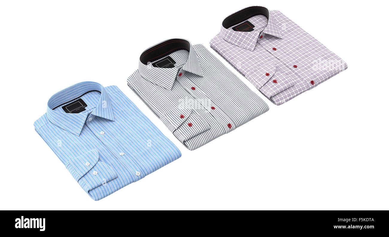 Set of striped and checkered shirts Stock Photo - Alamy