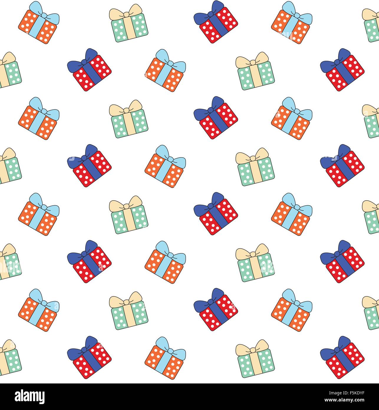 Cartoon gift boxes pattern on white background Stock Vector Image & Art ...