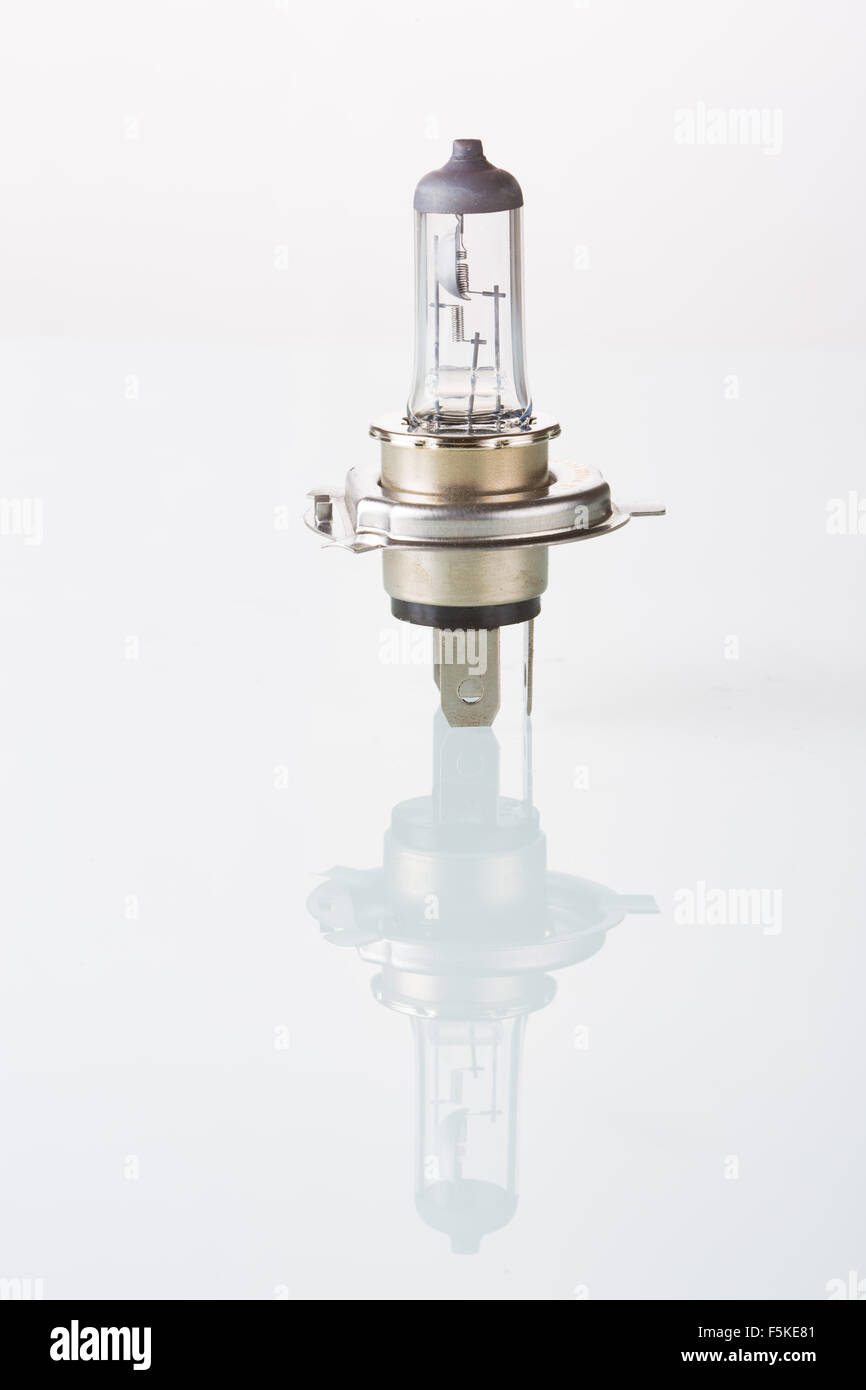 halogen car lamp, isolate on white Stock Photo - Alamy