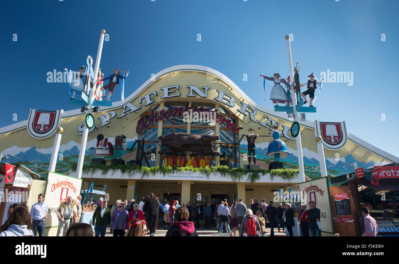 Crowded oktoberfest beer tent munich hi-res stock photography and ...