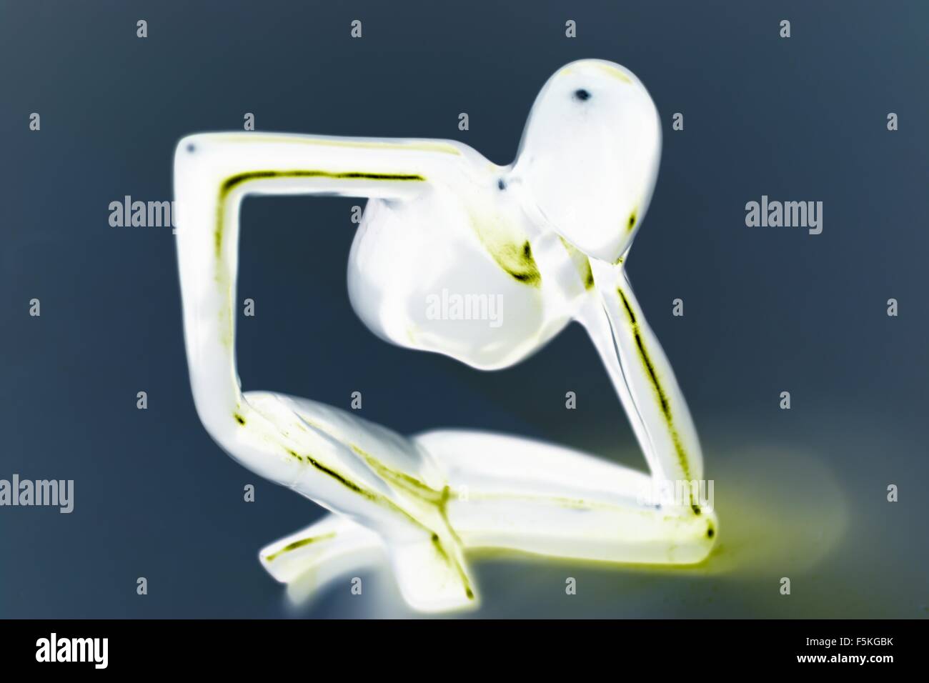 A man radiography thinking in reflexion position Stock Photo - Alamy