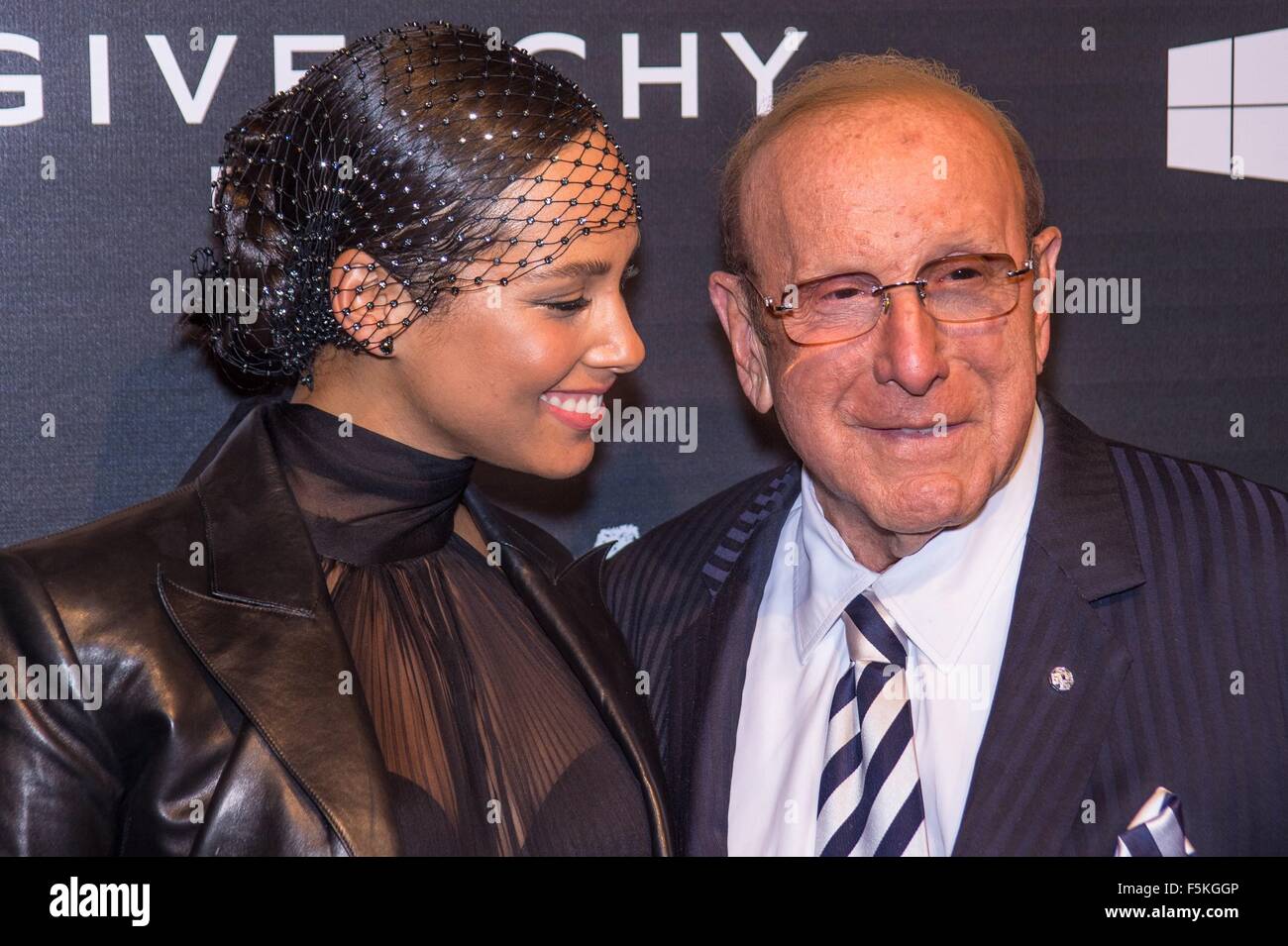 New York, NY, USA. 5th Nov, 2015. Alicia Keys, Clive Davis at arrivals ...