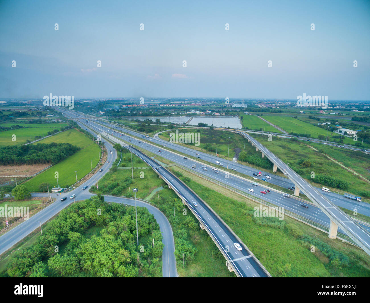 Aerial highway road street hi-res stock photography and images - Alamy