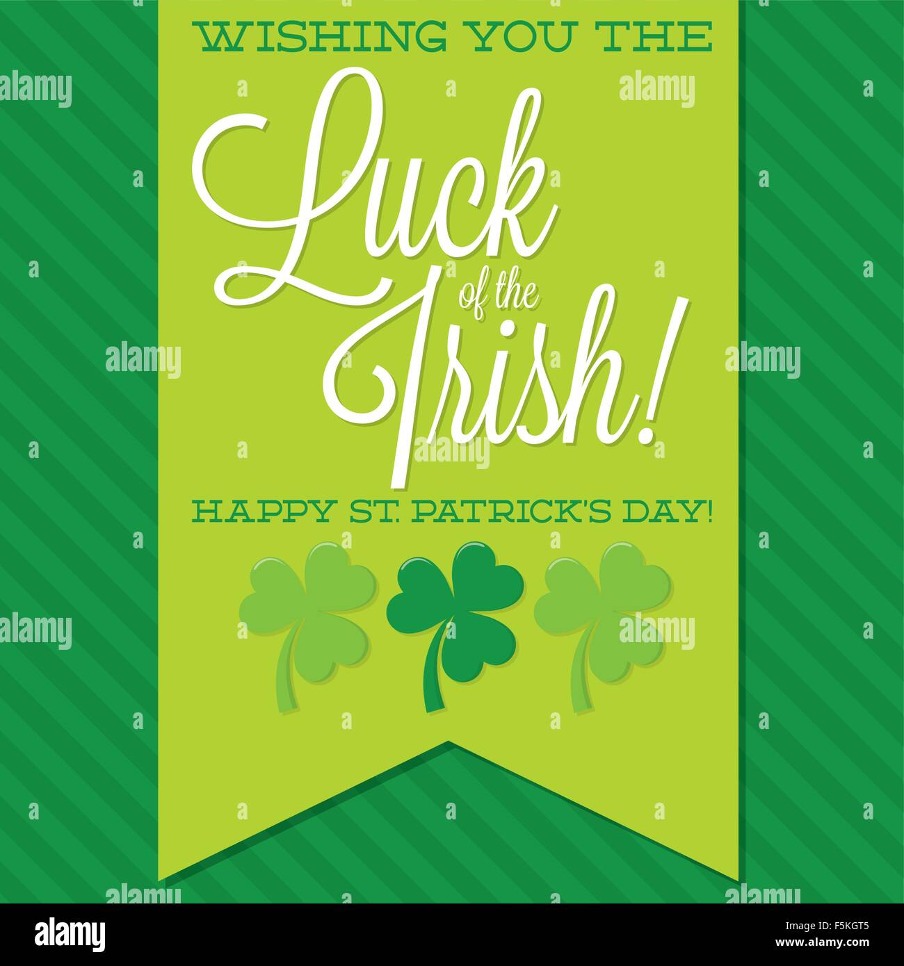 St. Patrick's Day sash card in vector format Stock Vector Image & Art ...