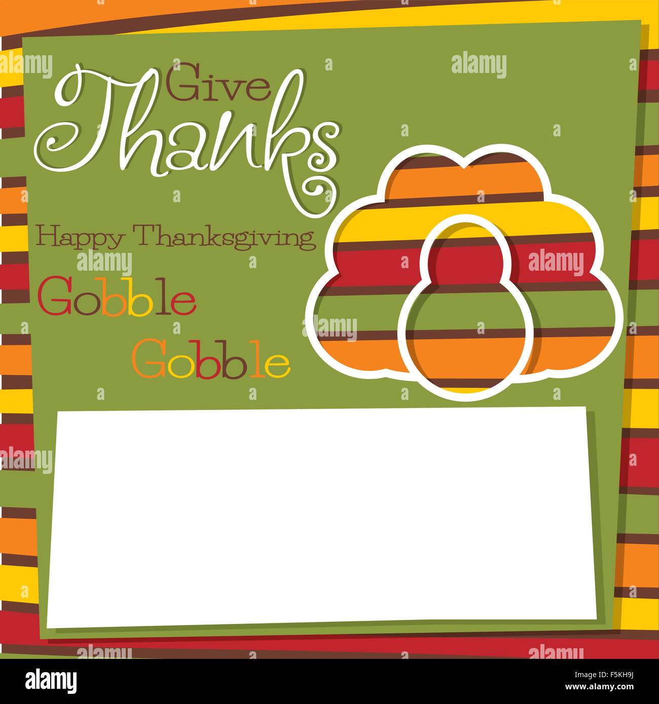 Cut out funky Thanksgiving card in vector format Stock Vector Image ...