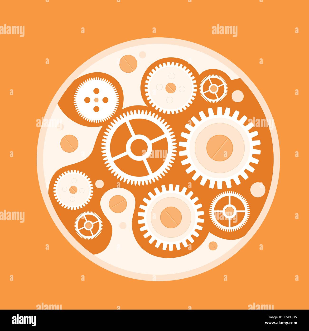Cog Wheel Mechanical Detail Part Sketch Flat Vector Stock Vector Image ...