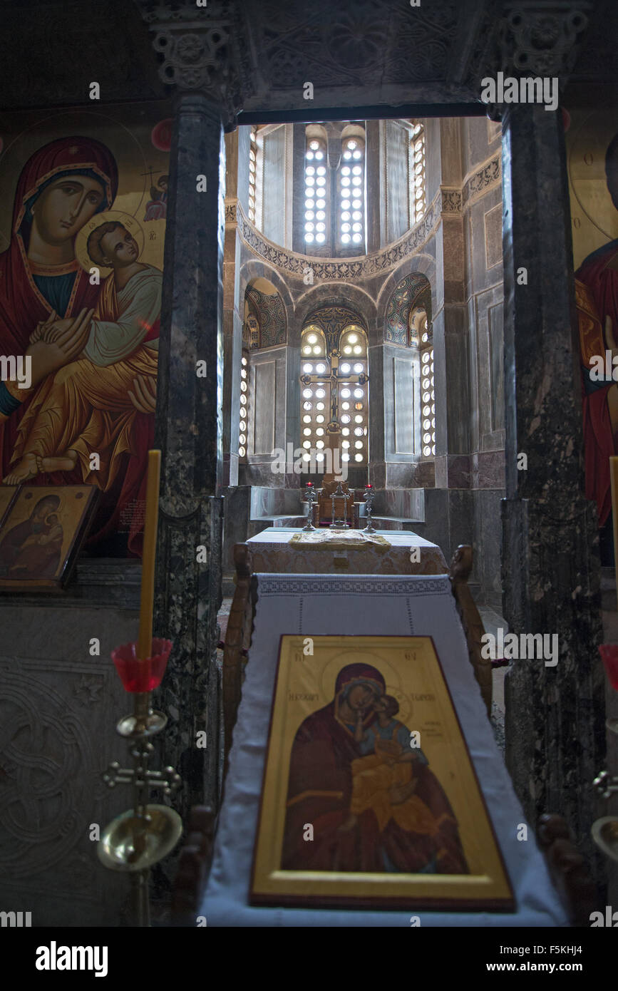 Medieval byzantine mosaic icon theotokos hi-res stock photography and ...