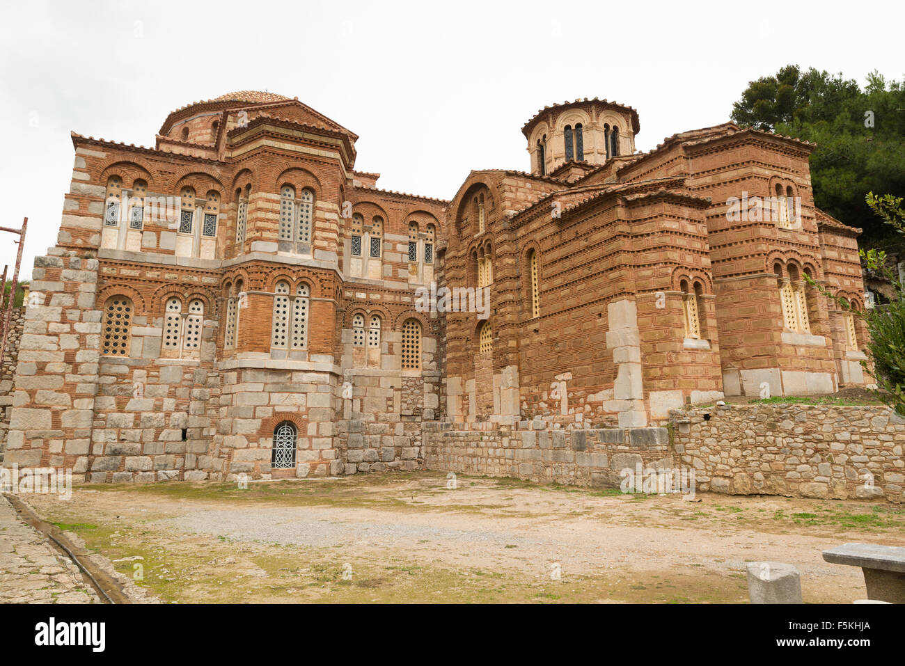 DISTOMO, GREECE - OCTOBER 30, 2015: Hosios Loukas monastery is one of ...