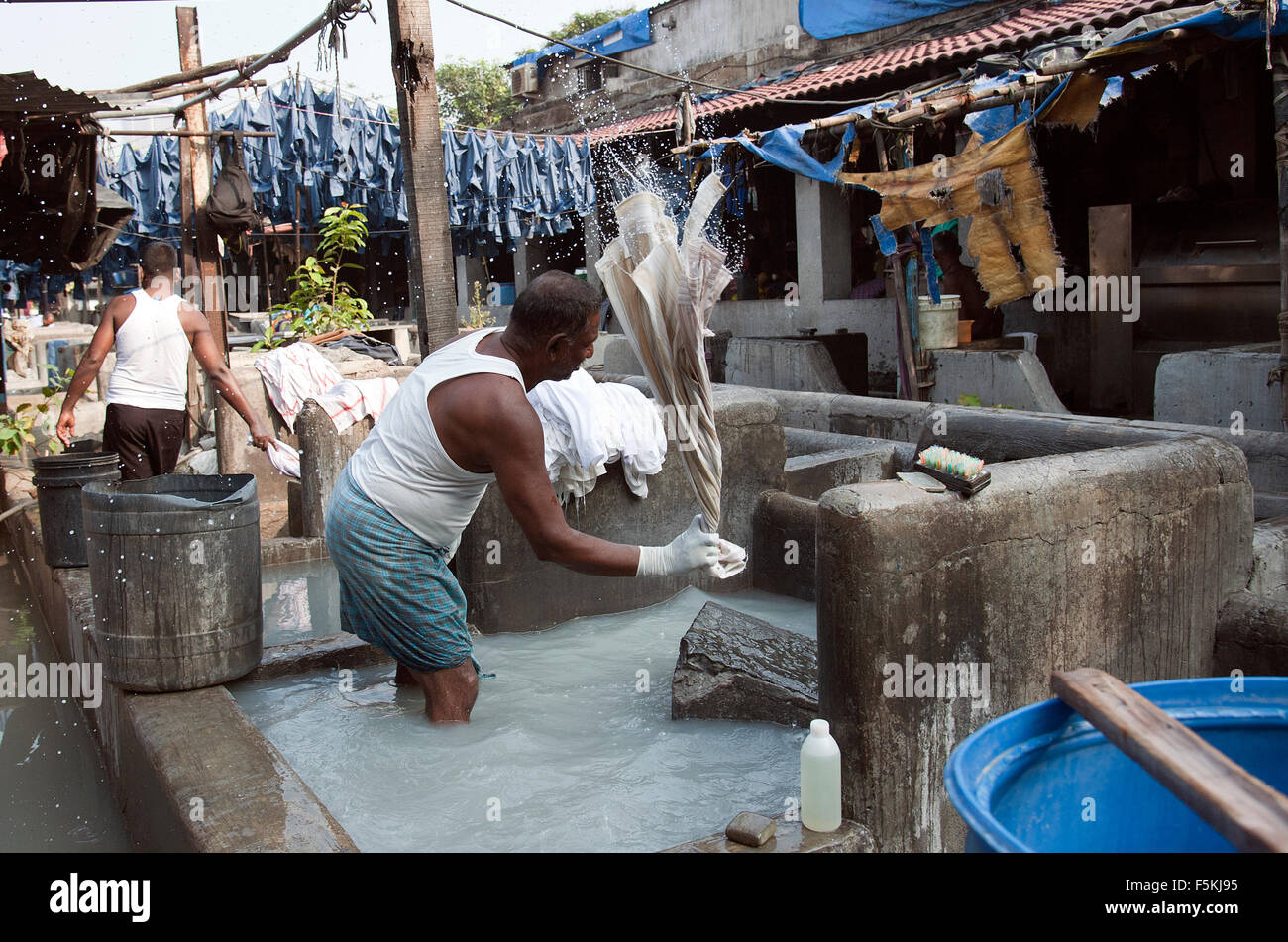 The image of Washerman shot at Dhobi Gaht in Mumbai, India Stock Photo ...