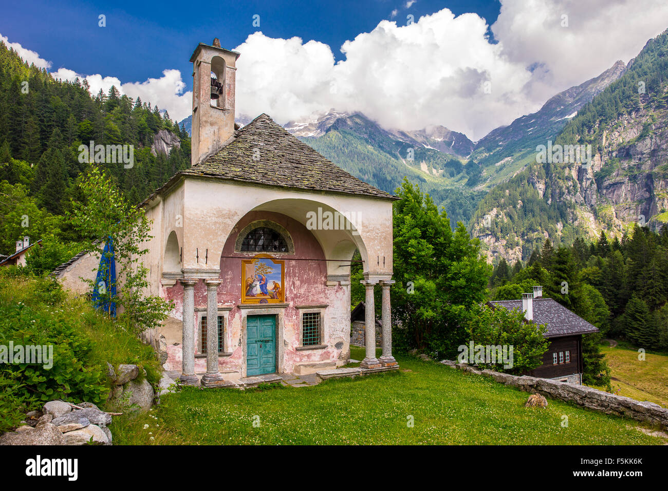 Italy Piedmont Val Formazza Antillone Oratory Stock Photo - Alamy