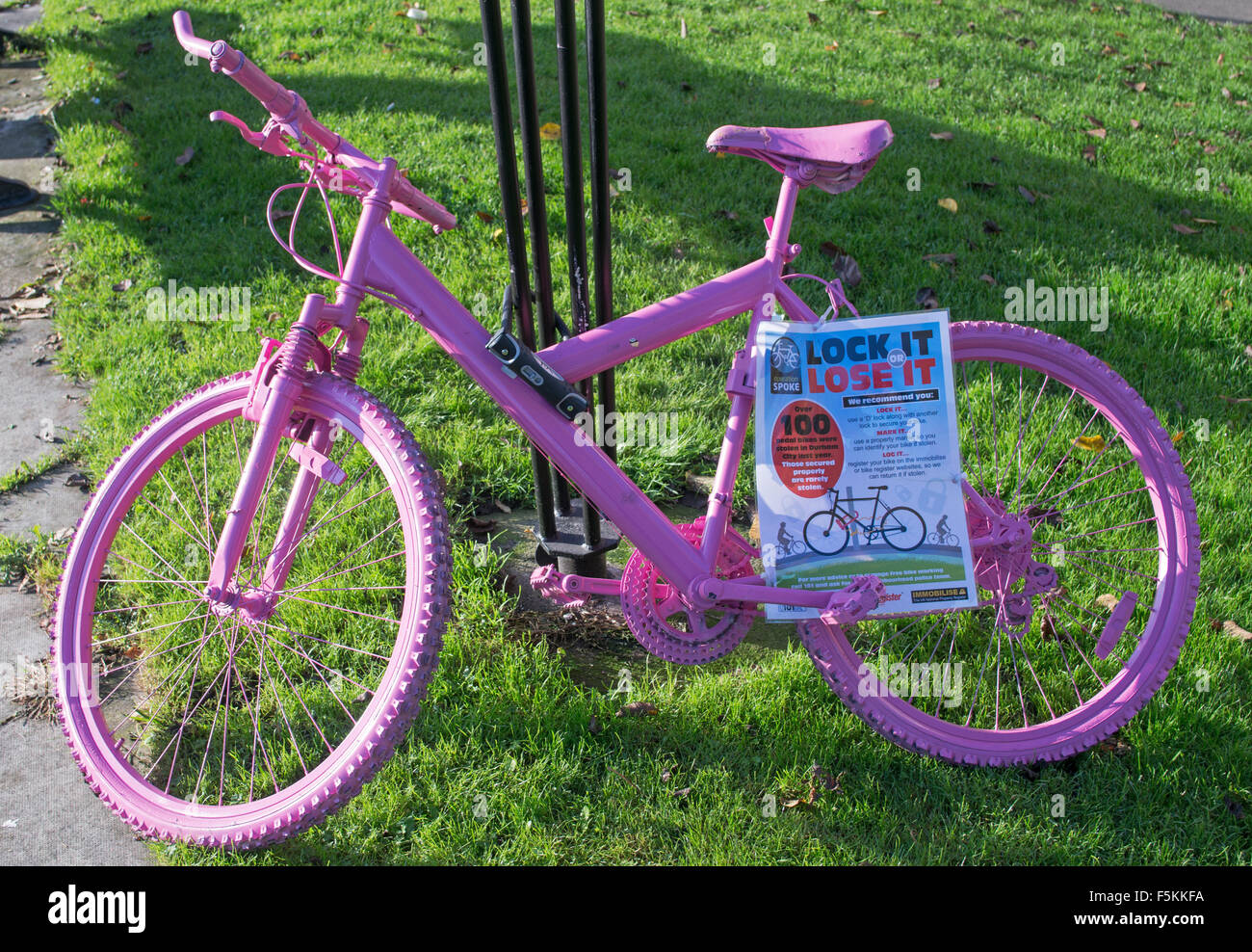 Lock it or Lose It a visible warning of cycle theft in Durham City ...