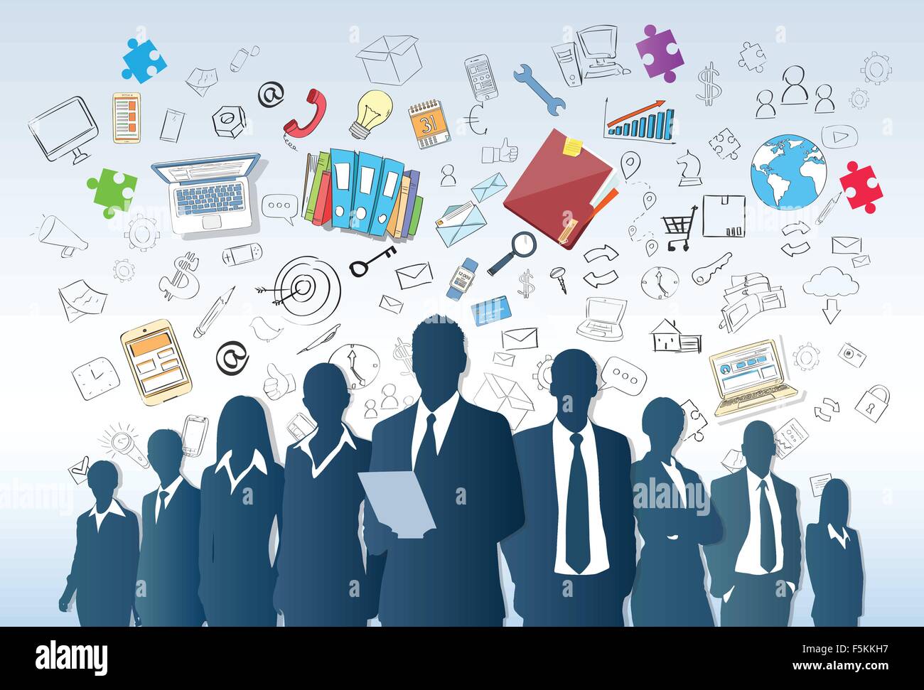 Silhouette businessman outdoors Stock Vector Images - Alamy