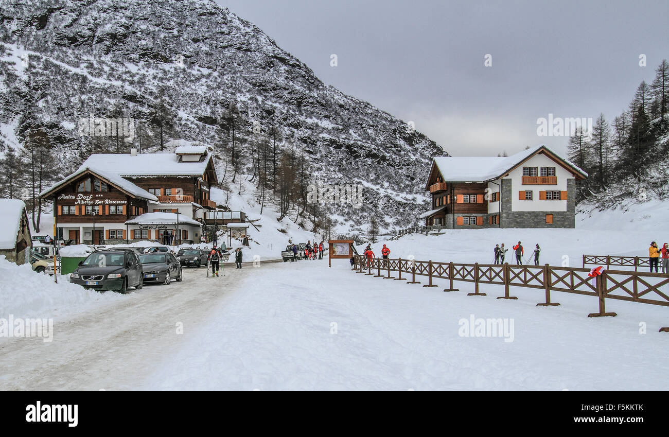 Italy Piedmont Val Formazza - Centro Fondo Formazza Ski Stock Photo - Alamy