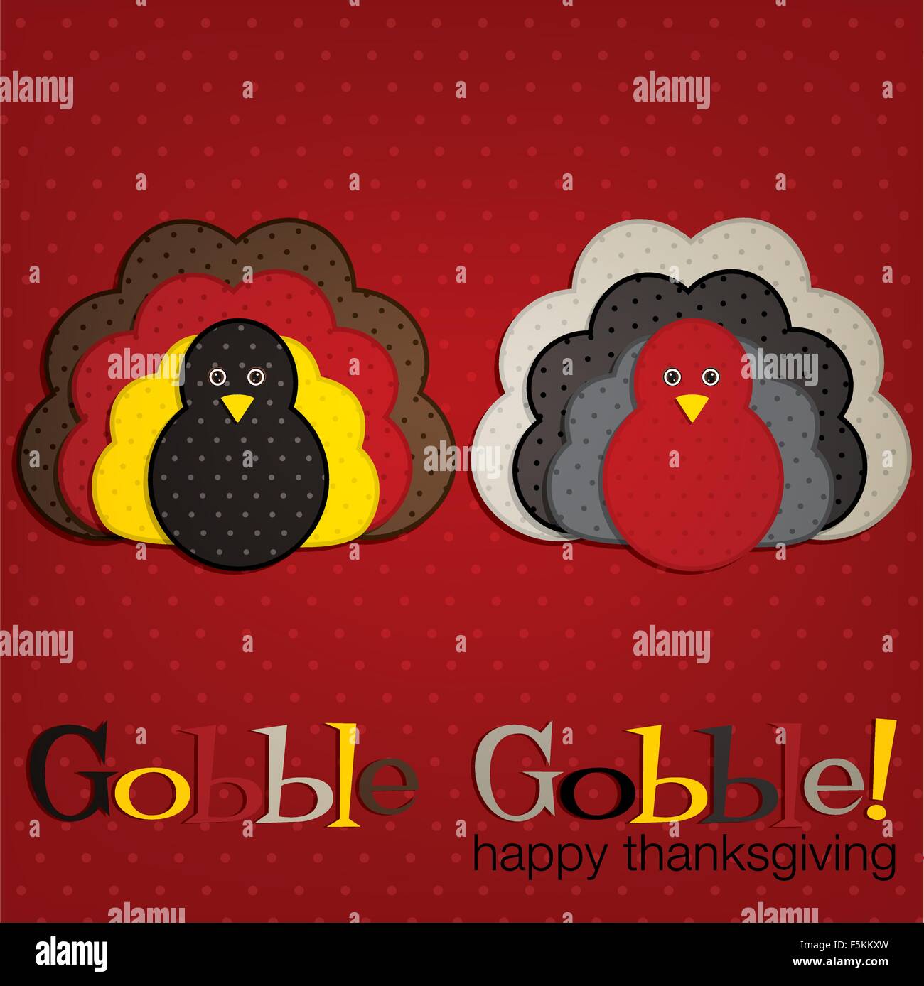 Happy Thanksgiving Turkey Card In Vector Format Stock Vector Image